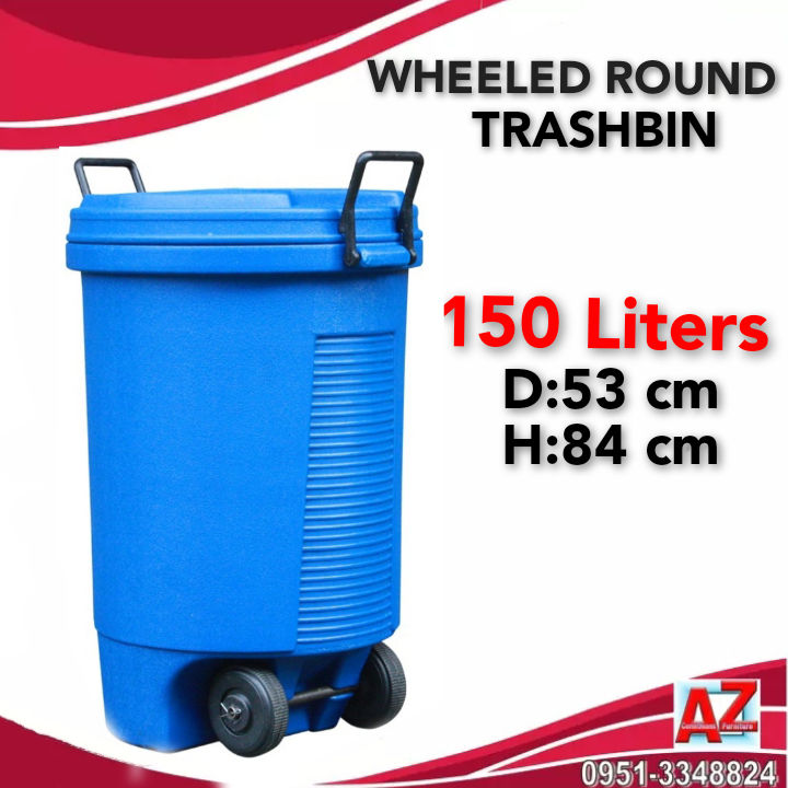 Round Wheeled Trash Bin 150L | Lazada PH