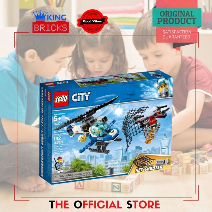 LEGO Original CITY 60207 Drone Chase - Mainan Anak Edukasi Lego ...