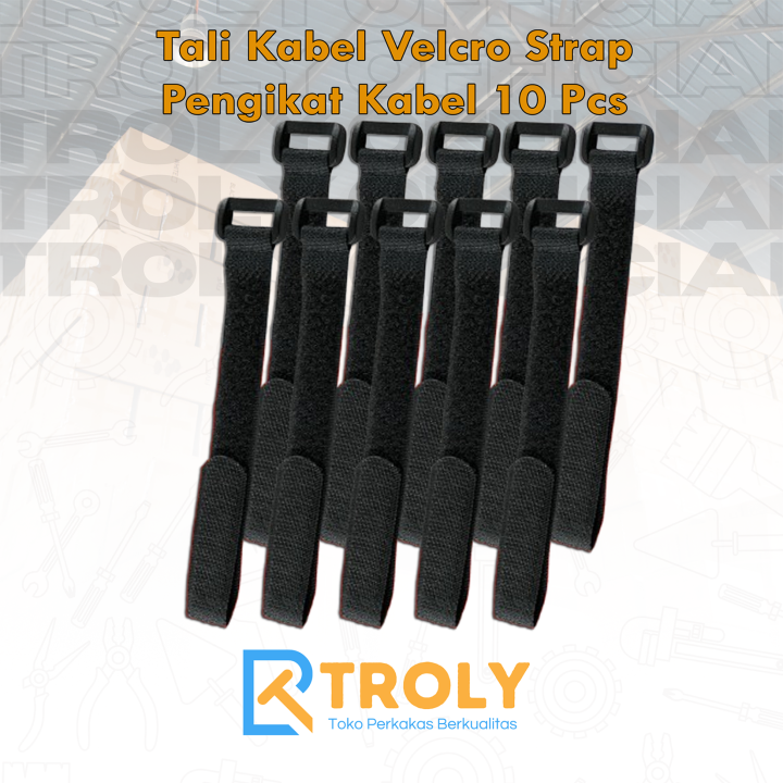 Tali Kabel Velcro Strap Kabel ties Nylon 10 PCS | Lazada Indonesia