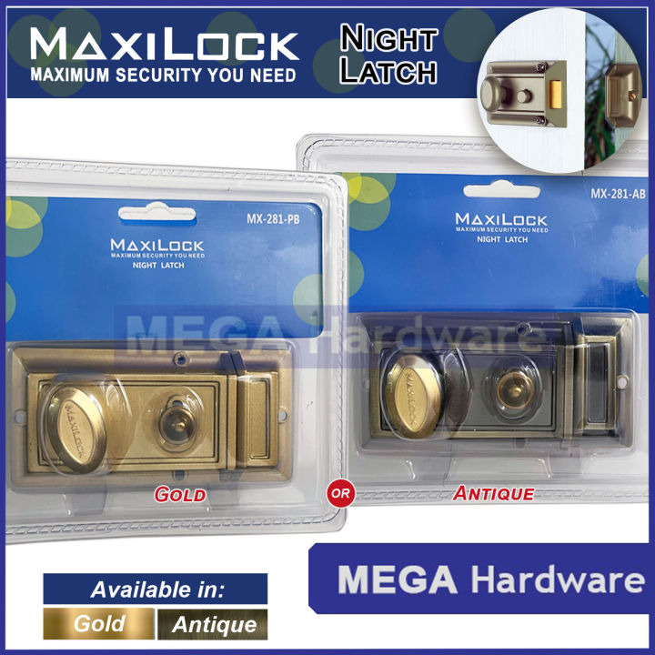 MAXILOCK FIREFLY HERKS Night Latch / Gate Lock / Rim Lock (deadlock ...