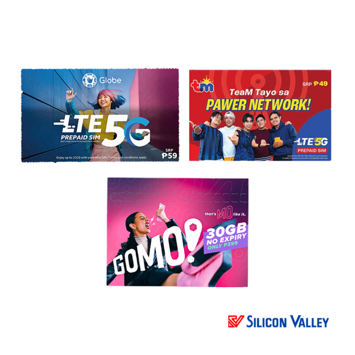 Globe Prepaid LTE 5G SIM Card | TM Sim Card 49 Free Easy Surf 50 | Gomo ...