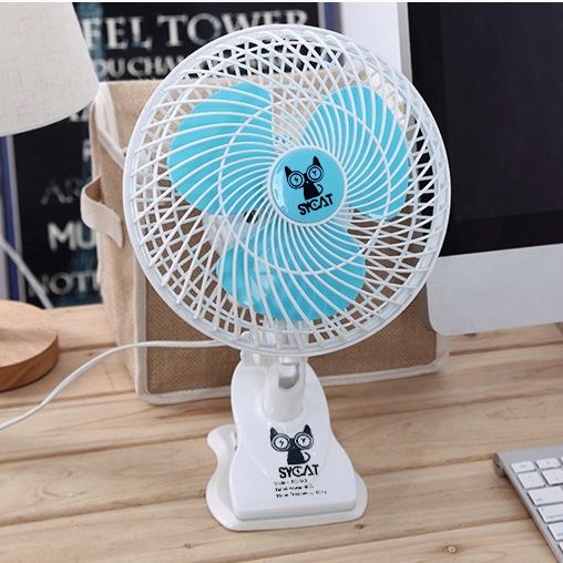 SYCAT 40W Clip Fan With Stand Electric Fan Two-Speed Wind Desk Fan Clip ...