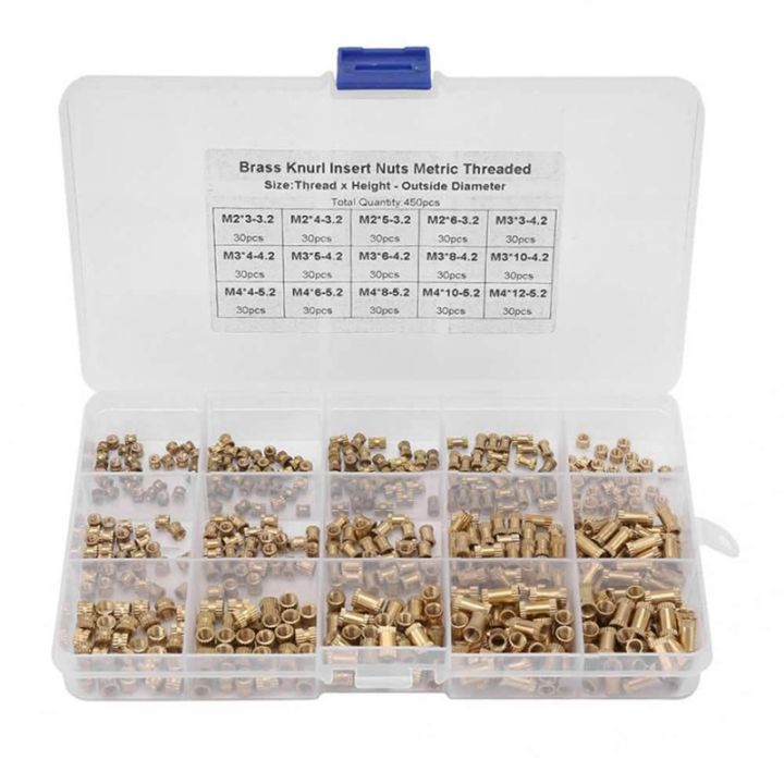 M2 M3 Threaded Inserts for Plastic Thermoset Brass Inserts for 3D ...