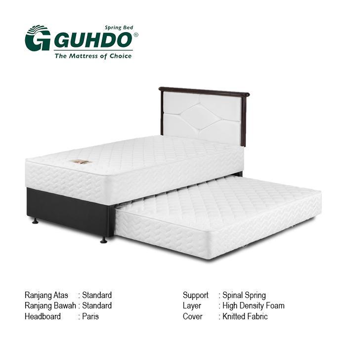 Guhdo Kasur Springbed 2in1 Standard Size 90 X 200 Hb Paris Putih