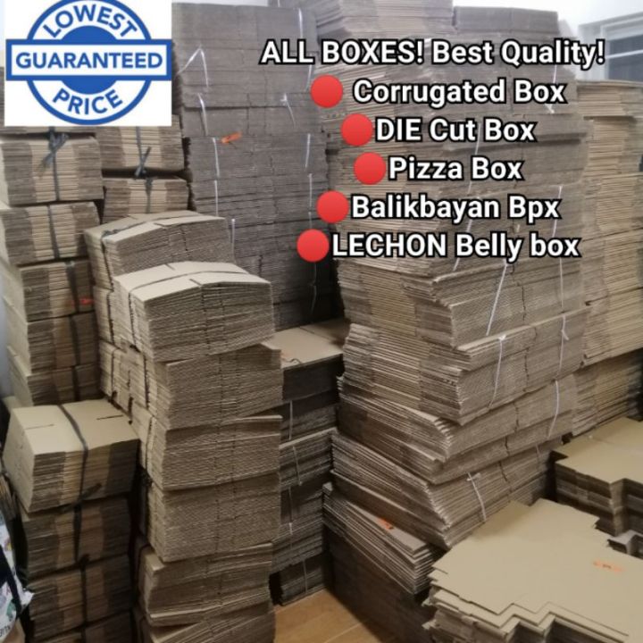 PLAIN CORRUGATED BOX, DIE CUT, PIZZA BOX, LECHON BELY BOX,BALIKBAYAN ...