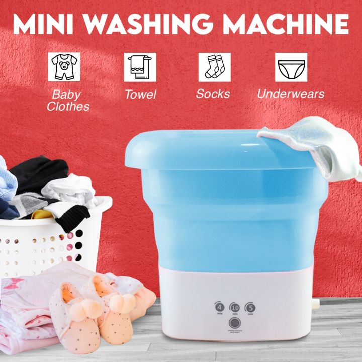 Portable Mini Folding Washing Machine Foldable with Dryer Small ...