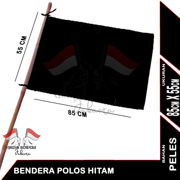 Bendera Hitam Polos Bahan Sablon | Lazada Indonesia