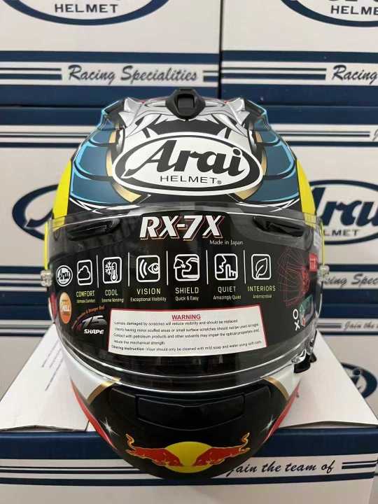 Top version: ARAI RX7X Red Bull Ghost Warrior motorcycle helmet men's ...