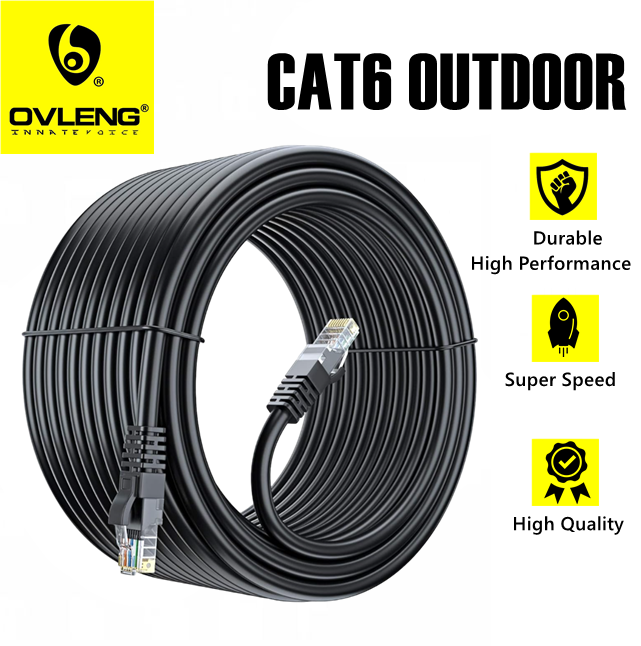CAT6 /CAT6E Internet RJ45 Ethernet LAN Data Transfer Speed Cable Indoor ...