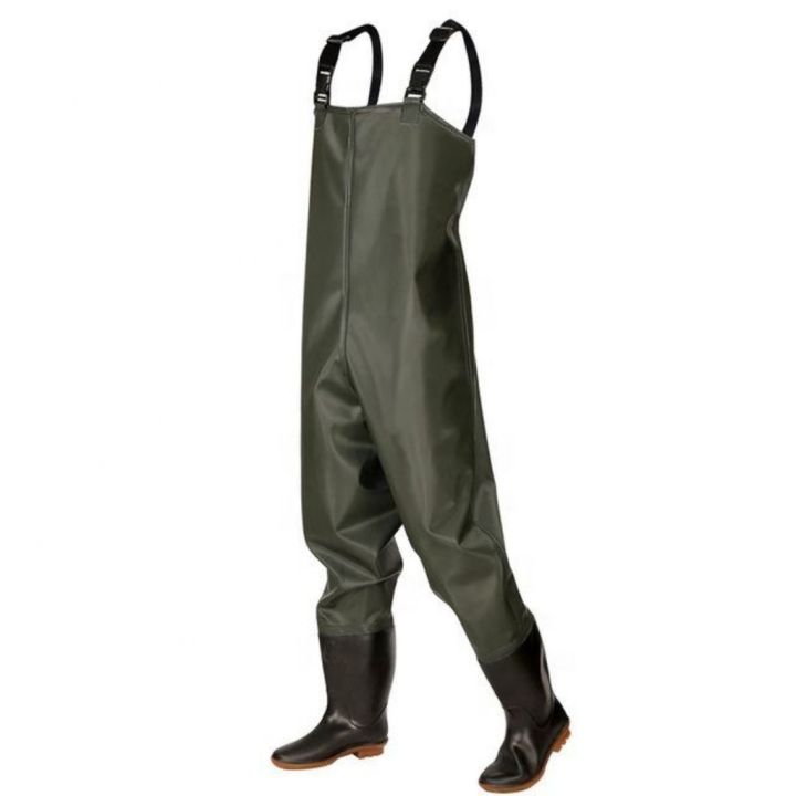 JH Sailor jumpsuit Waterproof Fishing Pants With Boots Overalls Chest ...