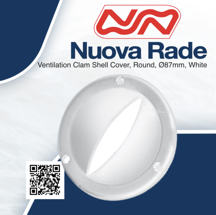 Ventilation Clam Shell Cover for boat, Round, Ø87mm, White | Lazada.co.th