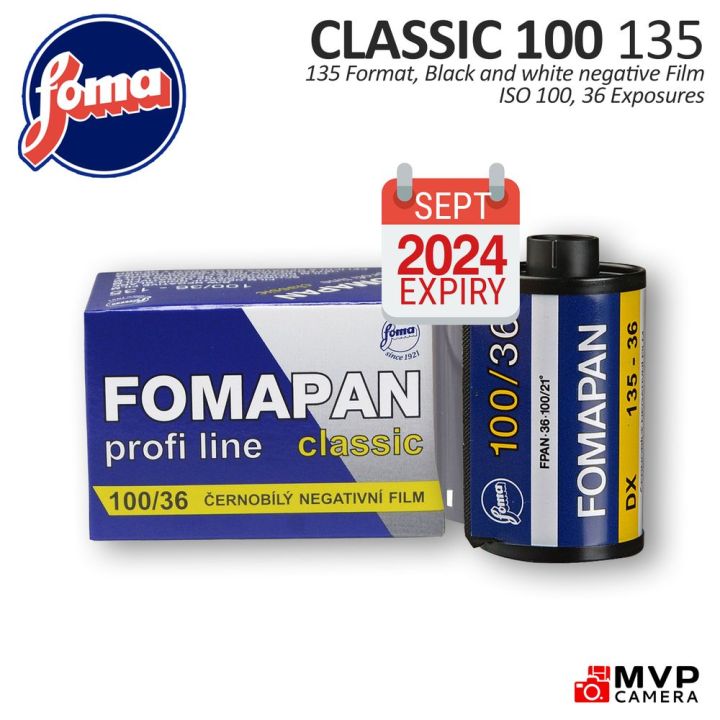 FOMAPAN 100 ISO Black & White Negative Film FOMA 135 35mm Format MVP ...