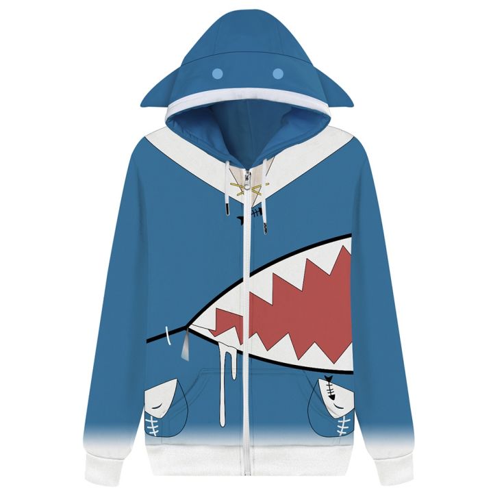 Hololive English VTuber Gawr Gura Cosplay Hoodie 3D Printed Sweatshirt ...