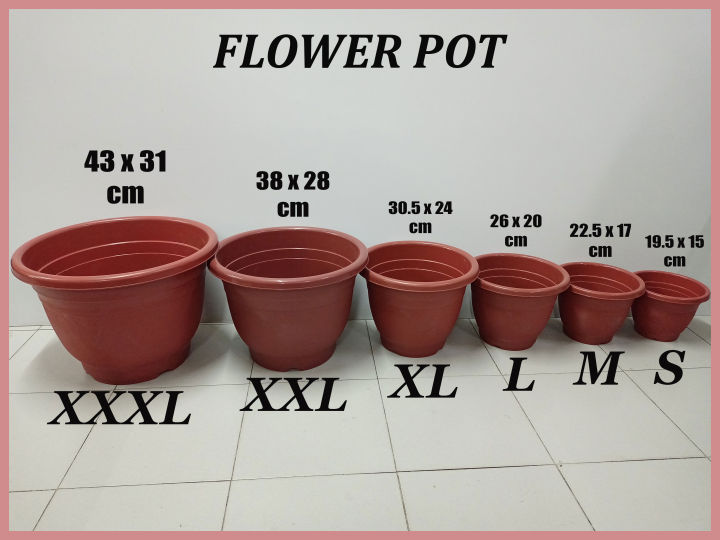 BODEGA PRICE !! Plastic Flower Pots Outdoor Garden Planters/ROUND pot ...
