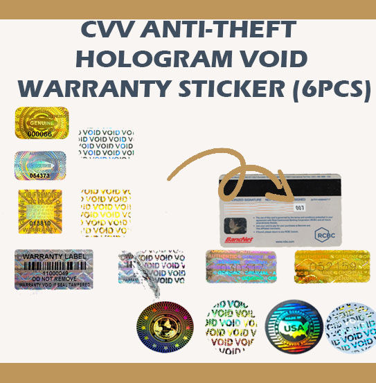 Anti-Theft Credit and Debit Card CVV Protection Tamper Proof Sticker ...