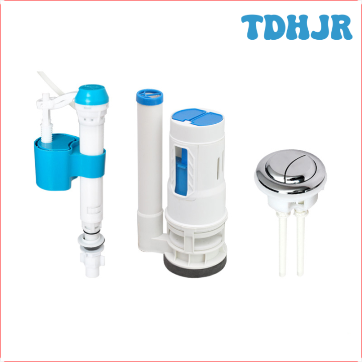 TDHJR Toilet Water Tank Dual Flush Push Button Cistern Siphon Valve ...