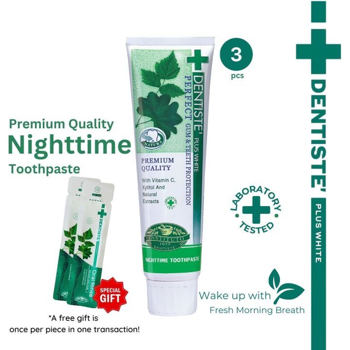Dentiste Nighttime Toothpaste 100g + Free Oral Sachets | Lazada Singapore