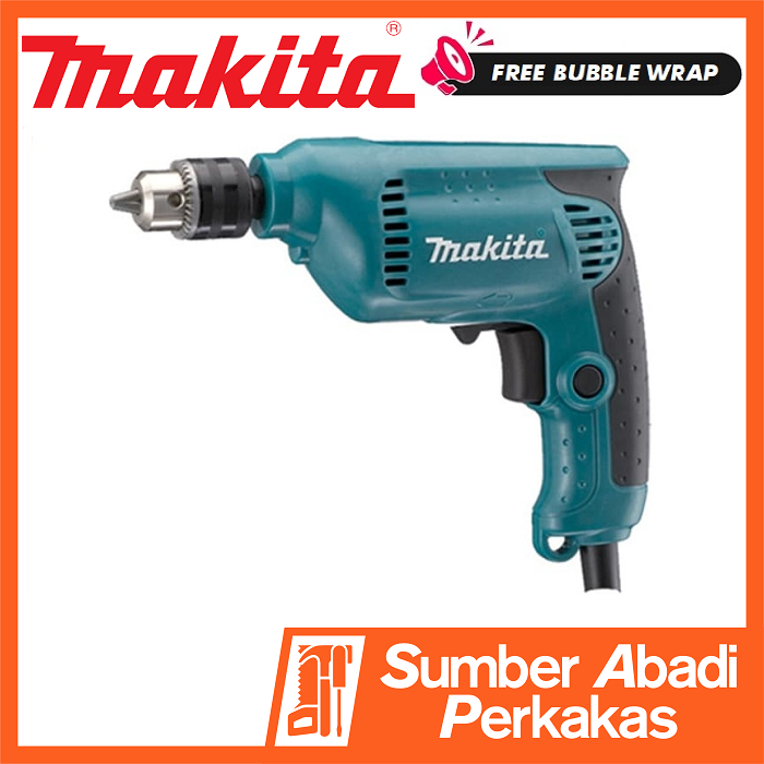 MAKITA 6412 Mesin Bor Listrik 10mm Tangan Kayu Besi Electric Drill Reversible Bolak Balik ...