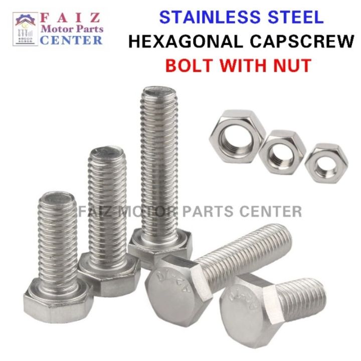 STAINLESS STEEL m6x10mm up to m6x100mm (#10 sa yabe/tools)HEX. BOLT ...