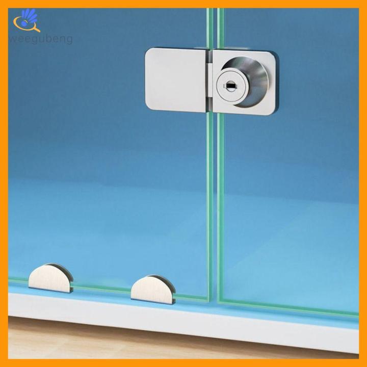 1pcs Cabinet Display Lock Security Double Open Sliding Stainless Steel ...