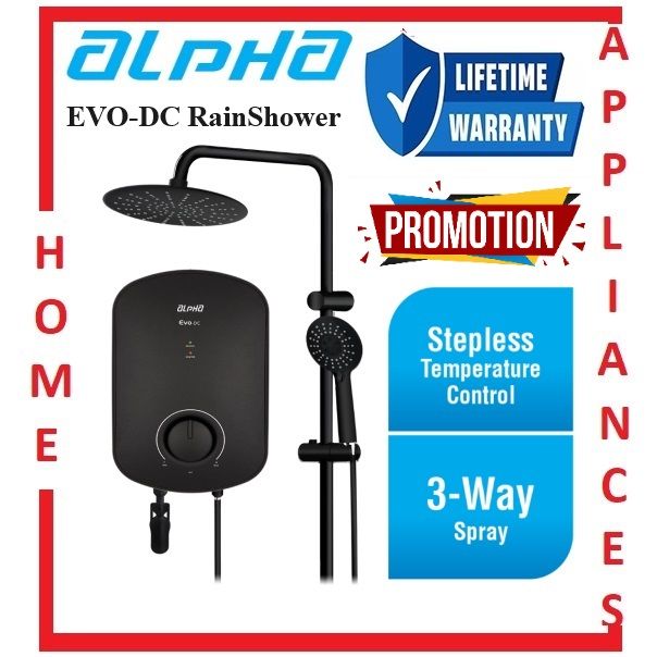 ALPHA - EVO-DC RainShower Instant Water Heater (DC Pump) | Local singapore warranty | Express ...