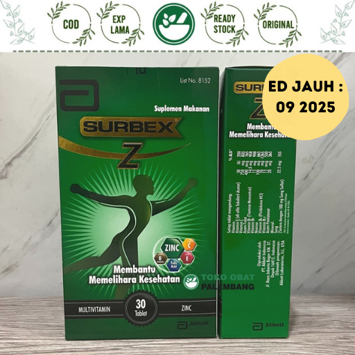 SURBEX Z SUPLEMEN MEMELIHARA STAMINA 30 TABLET DAYA TAHAN TUBUH ZINC ...