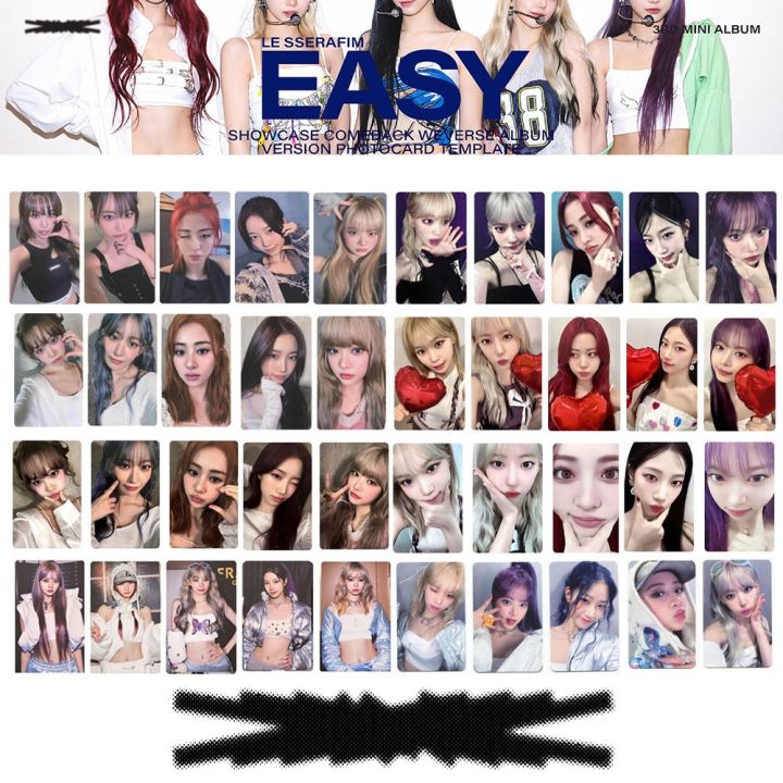 LeSserafim Easy Ktown4u PhotoCards Chaewon Kazuha Eunchae Yunjin Sakura ...