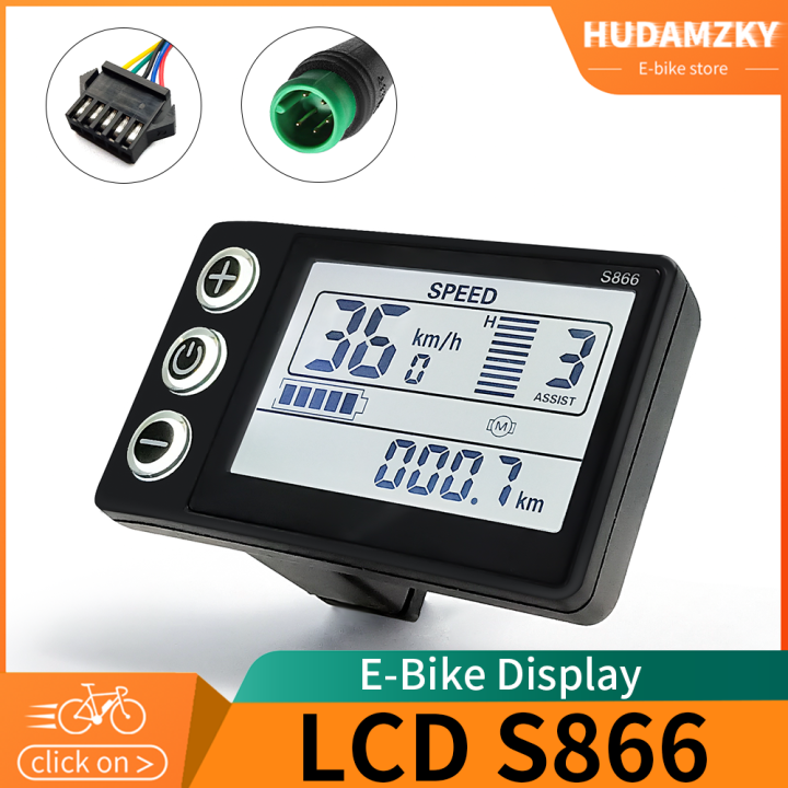 Ebike จอแสดงผล LCD S866 24โวลต์36โวลต์48โวลต์60โวลต์ควบคุมอัจฉริยะสำหรับ E-จักรยานจักรยานไฟฟ้า ...