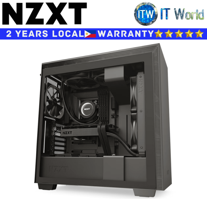 Itw | NZXT Computer PC Case Mid-Tower H710 Matte Black with Tempered ...