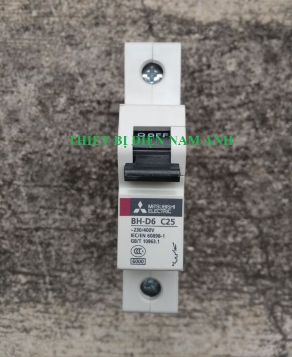 APTOMAT Át tép MCB 1 pha 6kA Mitsubishi BH-D6 1P 25A TYPE C N - BH-D6 1P 25A TYPE C N | Lazada.vn