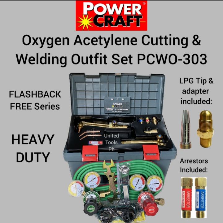 POWERCRAFT Gas Cutting and Welding FLASH-BACK FREE Oxygen and Acetylene ...