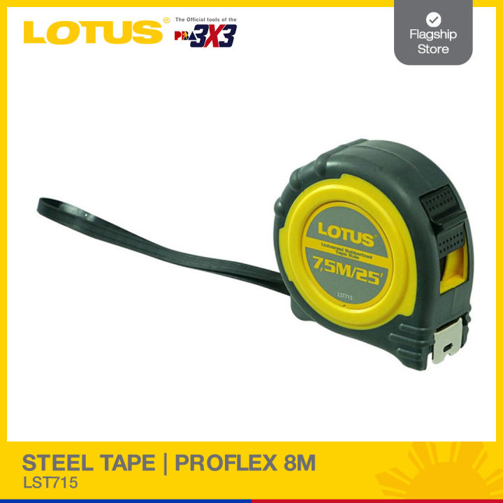 Lotus Steel Tape (Rubber) 8MX25MM LST715 - Measuring Tools | Lazada PH