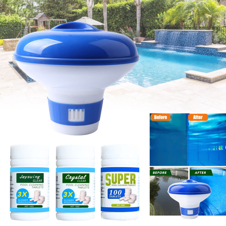[Ready Stock] 100pcs Tablets Disinfection Pills Swimming Pool Chlorine ...