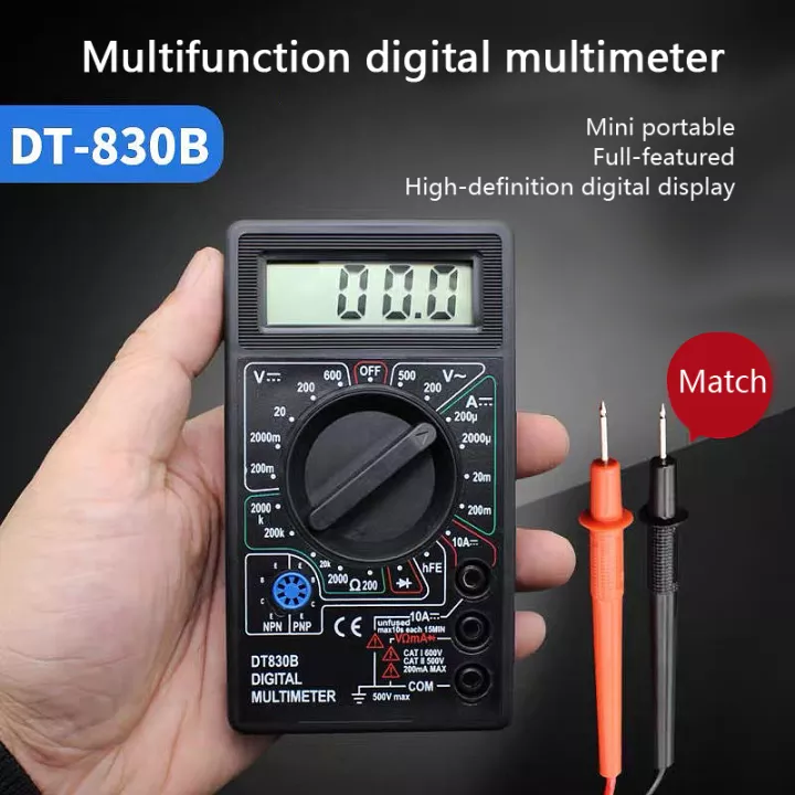 LCD Digital Multimeter AC DC 750V 1000V Digital Mini Multimeter probe For Voltmeter Ammeter Ohm ...