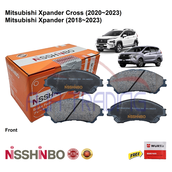 Genuine Nisshinbo Front Brake Pads with SHIMS for Mitsubishi Xpander ...