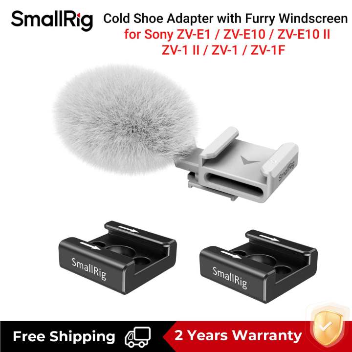 SmallRig Cold Shoe Adapter with Windshield for Sony ZV-E1 / ZV-E10 / ZV ...