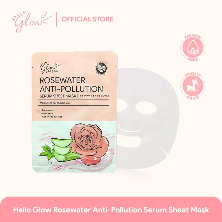 Hello Glow Serum Sheet Mask - Rosewater Anti-Pollution | Lazada PH