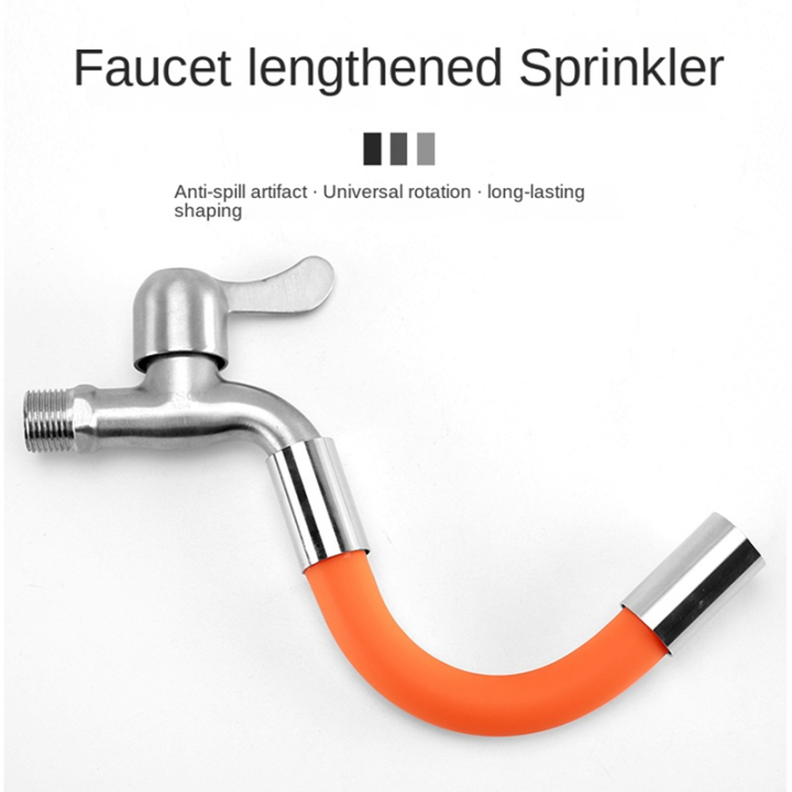 Adjustable faucet extension pipe sink anti-splash head sink basin ...