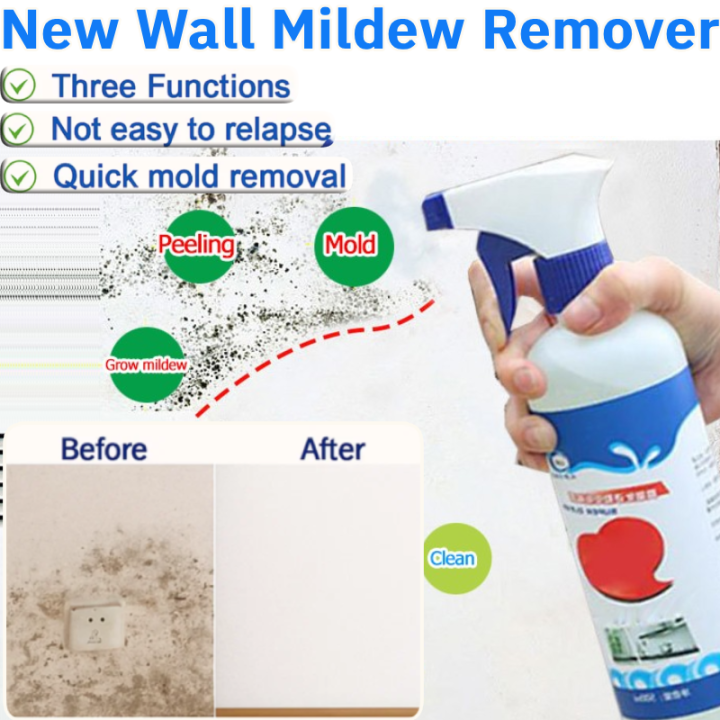 Wall Mildew Remover 500ML Powerful Immediate Effect Cleaning Agent New ...