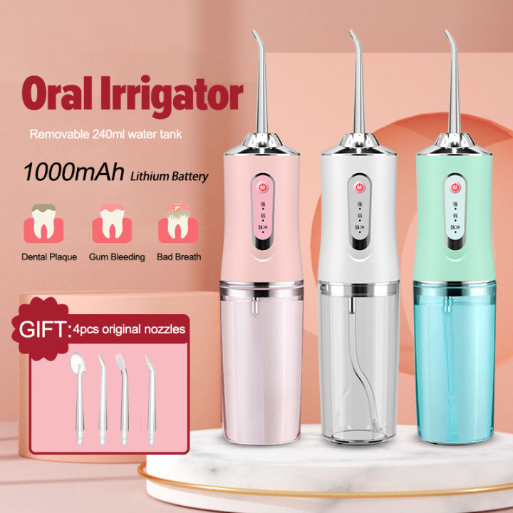 Electric Flosser Teeth Cleaner Water Jet Portable Oral Irrigator ...