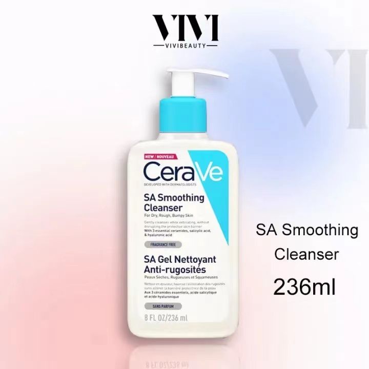 【24-hour shipping】Cerave SA Smoothing Cleanser For Dry Rough Bumpy Skin ...