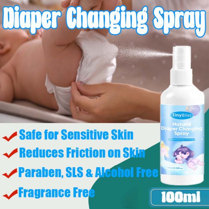Tiny Bliss Diaper Changing Spray (100 ml) Tiny Bottle Extra Gentle and ...