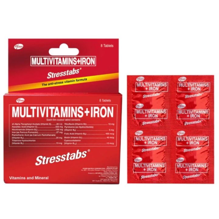 Stresstabs Multivitamins + Iron - 8 TABLETS | Lazada PH