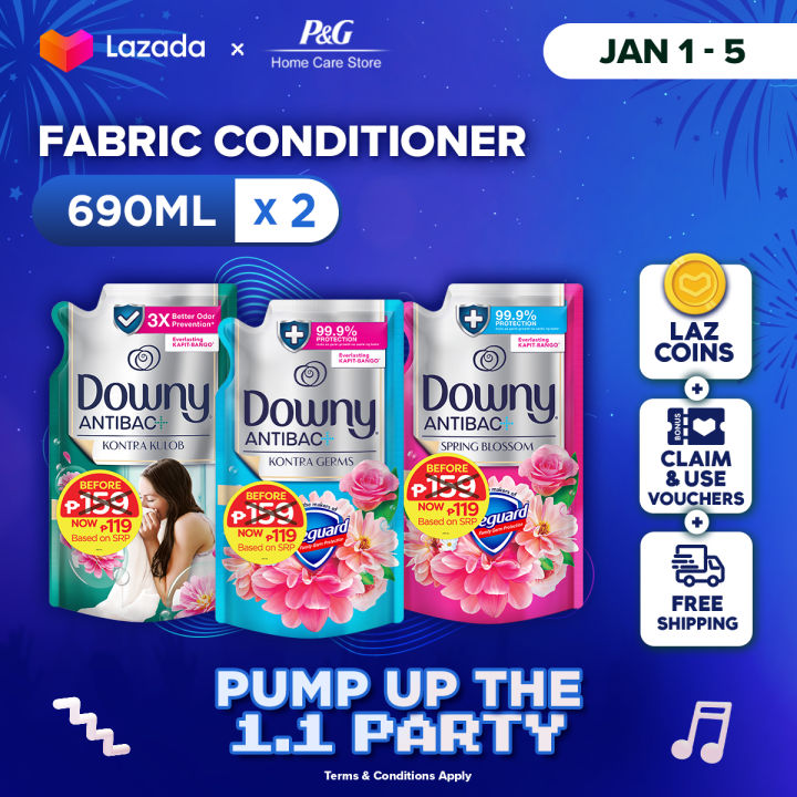 [Bundle of 2] Downy Fabric Conditioner Kontra Germs Kontra Kulob Spring ...
