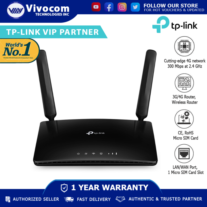 TP-Link TL-MR150 300Mbps Wireless N 4G LTE Wi-Fi Router | Lazada PH