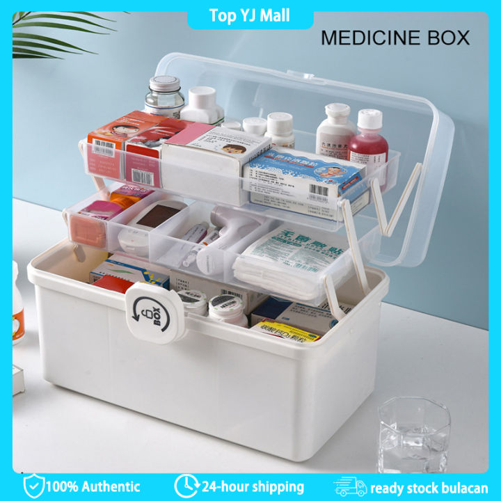 【PHReady Stock】3 Layer First Aid Kit Storage Box Plastic Family First ...