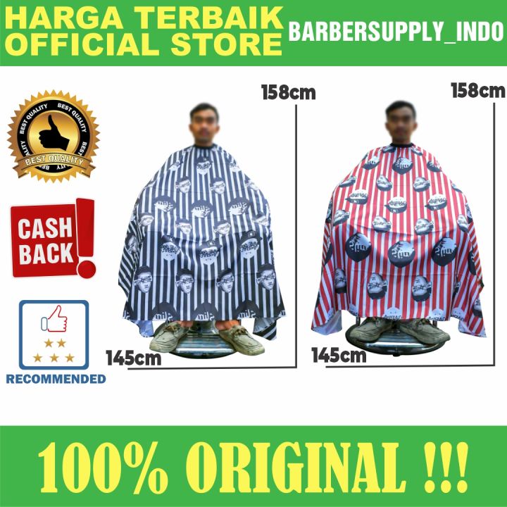 CAPE / KEP / KIP CUKUR BARBER PANGKAS SALON MOTIF BARBERSHOP ARTIS ...