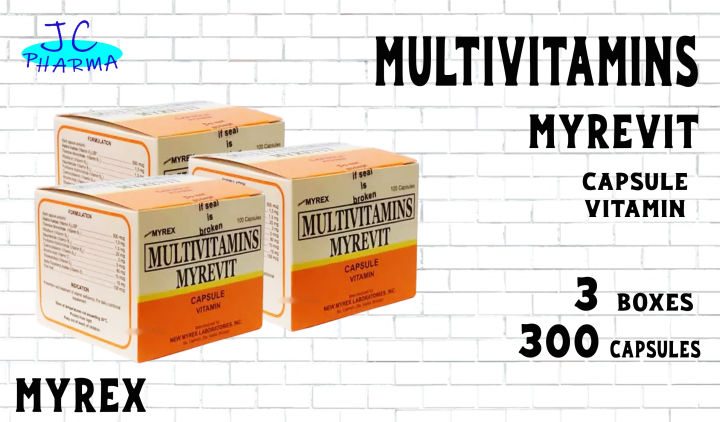 Authentic Myrex Myrevit Multivitamins Capsule Vitamin 3 Boxes/300 ...