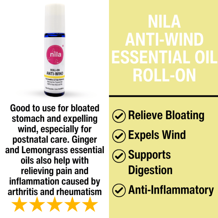 [Nila Aromatherapy] Anti-Wind Essential Oil Roll-On 10ml | Relieves ...