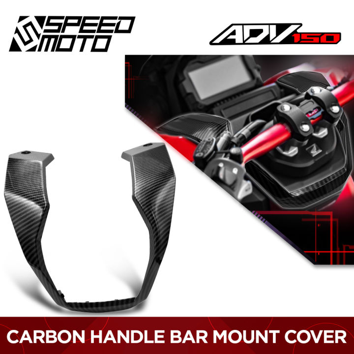 HONDA ADV 150 CARBON HANDLE BAR MOUNT COVER SPEEDMOTO | Lazada PH